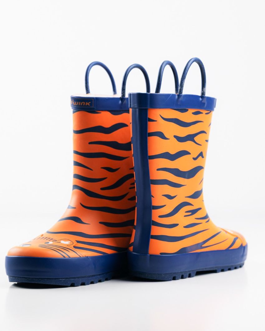 Wink - Aqqo - Tiger orange padded children's rubber boots